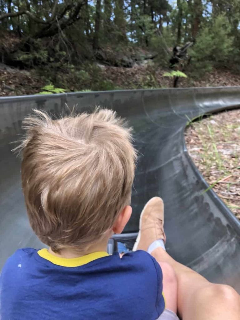 Slide & Ride at Toboggan Hill Park - Newy with Kids