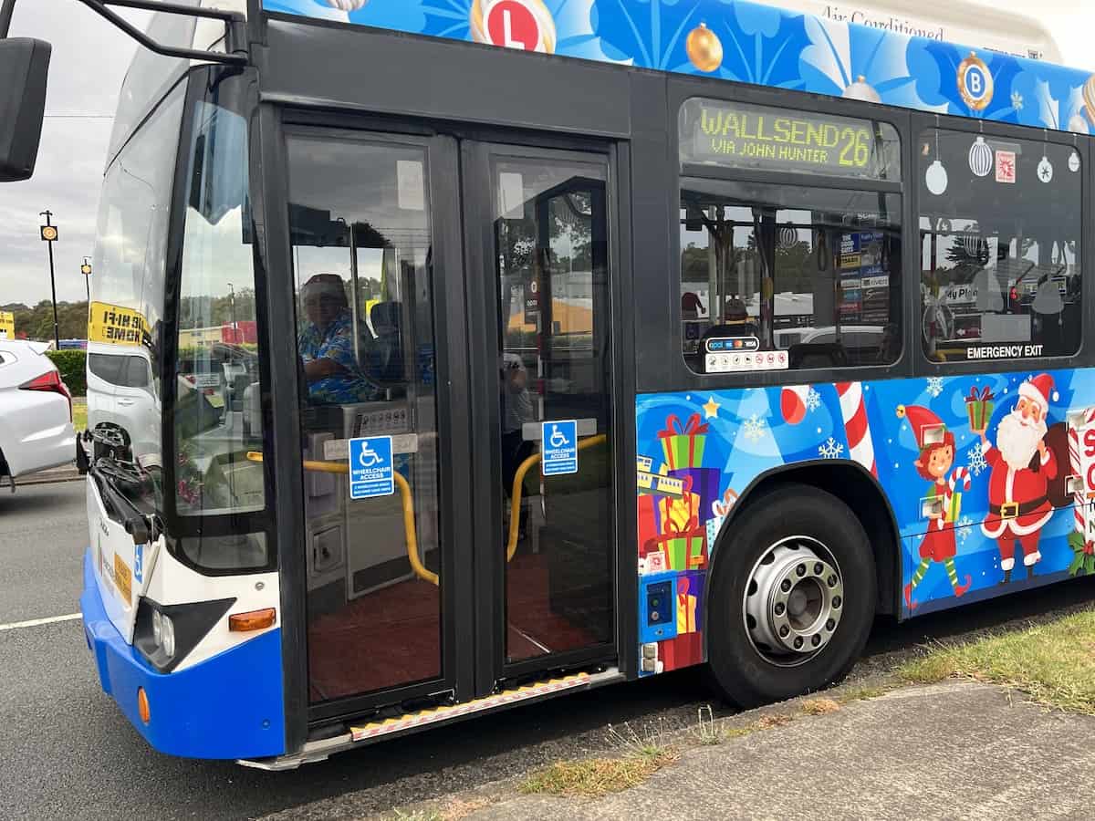 Jump On Board the Christmas Bus or Light Rail Reindeers - Newy with Kids