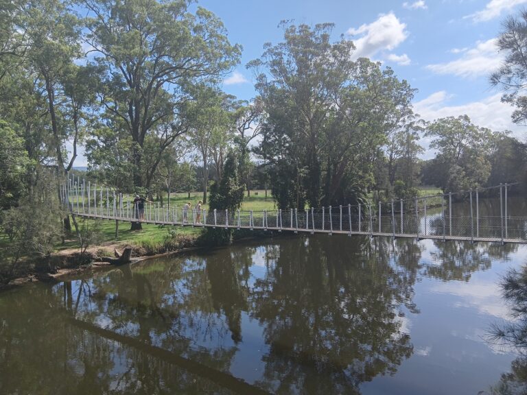 Wobble on the Cooranbong Swing Bridge at the Old Weet-Bix Factory on ...