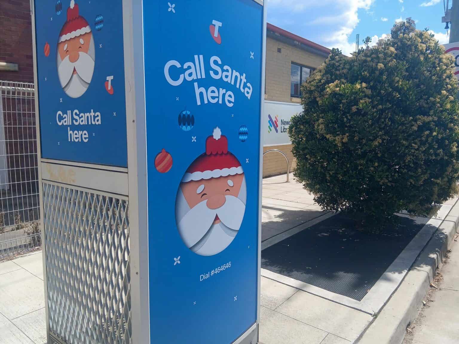 Make a Free Call to Santa from a Telstra Payphone - Newy with Kids